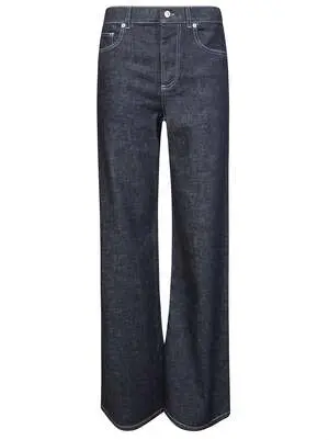 Marni Embroidered-logo Wide-leg Trousers