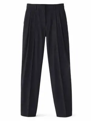 Fabiana Filippi Pleated Wool Blend Trousers - Blue