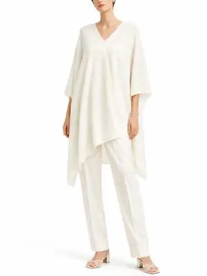 Fabiana Filippi Pleated Wool Blend Trousers - Ivory