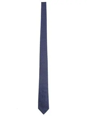 FERRAGAMO FERRAGAMO Gancini Jacquard Neck Tie Blue