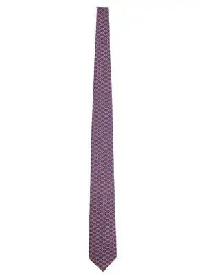 FERRAGAMO Gancini Jacquard Neck Tie - Multicolour