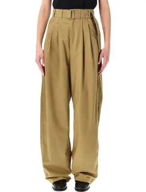 Soeur High-rise Fluid Trousers With Removable Belt Size - Sable