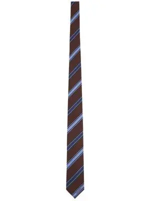 FERRAGAMO Regimental Jacquard Neck Ties - Brown