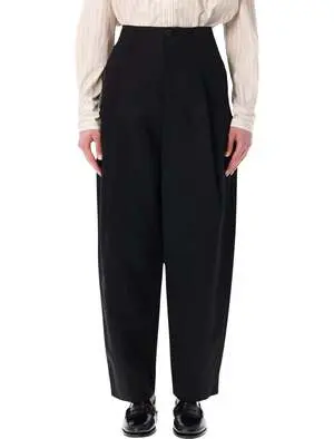 Soeur Elevated High-rise Balloon Trousers - Black