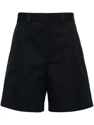 Gucci Double Cotton Twill Shorts With Web Detail