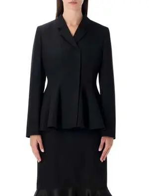 Fendi Wool Double-breasted Blazer - Black