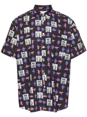 Comme Des Garçons Modern Print Short Sleeve Shirt For - Printf