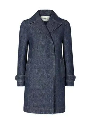 Fendi Double-breasted Midi Jacket - Navy