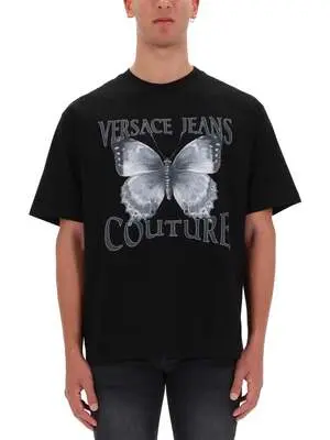 Versace Contemporary Graphic T-shirt - Black