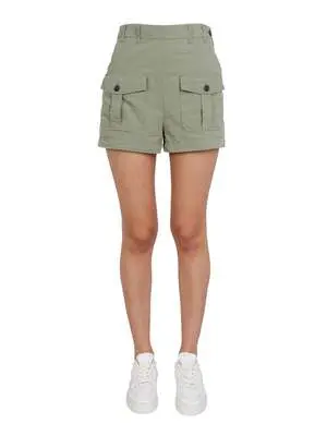Philippe Model High-waisted Cargo Shorts With Button Detail