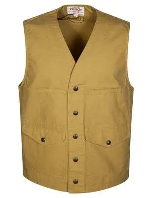 Filson Button Pocket Cotton Gilet - Beige