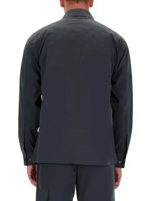 Versace Logo-embossed Long Sleeve Overshirt
