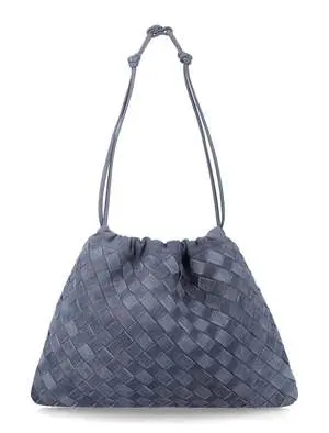 Bottega Veneta Mini Intrecciato Drawstring Handbag 23cm X 32cm - Cloudy Indigo