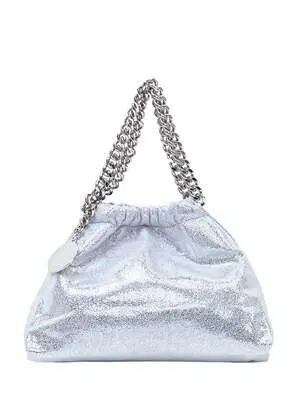 Stella McCartney Mini Shoulder Bag With Drawstring Closure - Silver