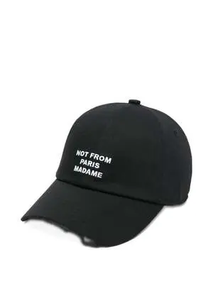 Drole De Monsieur Classic Bucket Hat With Embroidered Detailing For - Nero