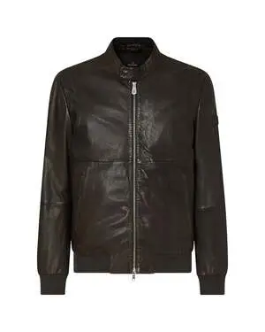 Peuterey Leather Zip-up Jacket - Torba