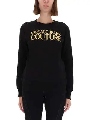 Versace Sweatshirt With Logo - Black