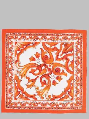 Dolce & Gabbana Printed Foulard - Orange