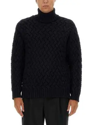 Dries Van Noten Monaldo" Wool Turtleneck Sweater - Blue