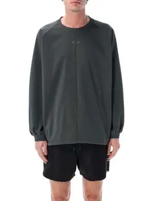 Oakley Lightweight Long-sleeve Performance Top With Embroidered Logo - Moss Green