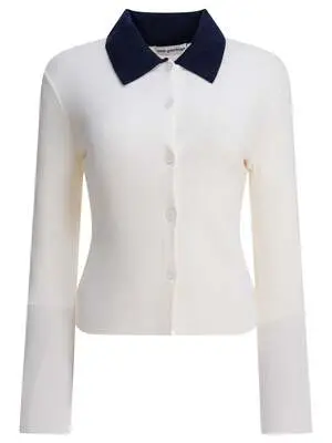 SELF-PORTRAIT Merino Wool Cardigan - Beige