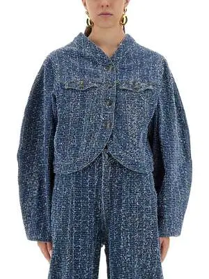 ROTATE BY BIRGER CHRISTENSEN Round Sleeve Jacket - Blue