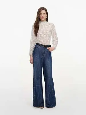 Self-portrait Ankle Length Jeans For Women