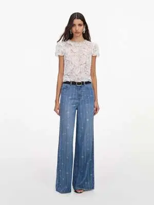 SELF-PORTRAIT High Waist Denim Jeans In Size