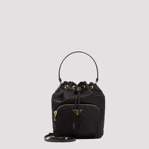 Prada Duet Re-nylon Bucket Bag - Black