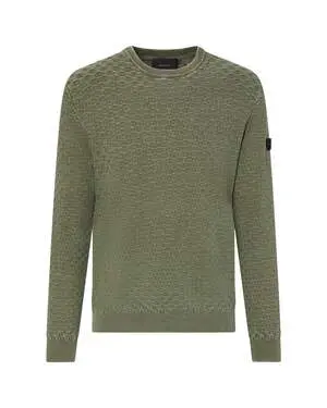 Peuterey Textured Cotton Crew Neck Sweater - Effimera