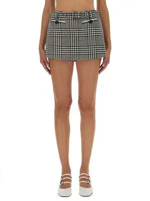 SELF-PORTRAIT Houndstooth Skirt-pants - Multicolour