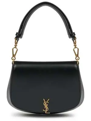 Saint Laurent Calfskin Leather Handbag - Black