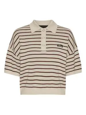 ROTATE BY BIRGER CHRISTENSEN Classic Polo With Ribbed Details Size