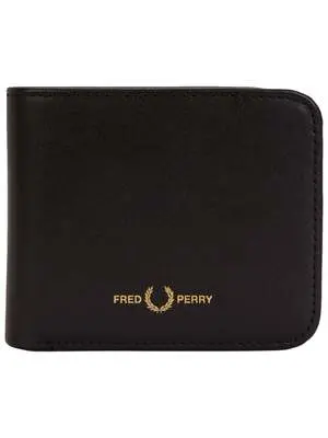 Fred Perry Leather Bifold Wallet - Black