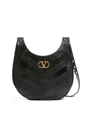 Valentino Garavani Mini Hobo Handbag With Artistic Patchwork Design