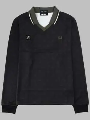 Fred Perry Long Sleeve Jacquard Rugby Polo Shirt