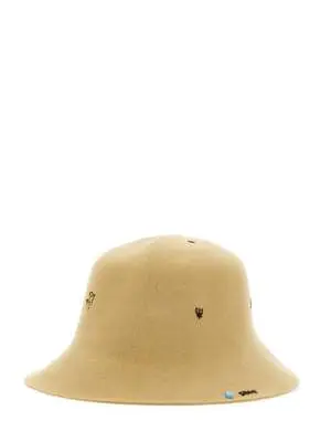 SUPERDUPER FEAT LORENZOJOVA Embroidered Bucket Hat - Beige