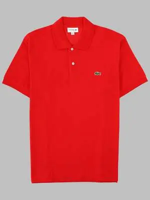 Lacoste Lacoste Men's Cotton Short Sleeve Polo Shirt Red