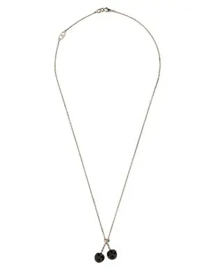 Valentino Garavani Chez Necklace In Metal And Enamel - Black