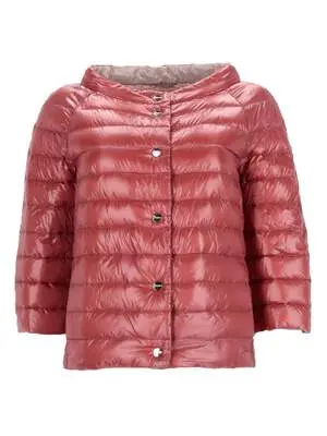 Herno Quilted Reversible Jacket With Three-quarter Sleeves - Pink