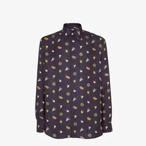 Fendi S Vintage-inspired Button-up Shirt - Blunavy