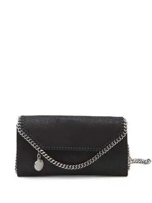 Stella McCartney Mini Chain Snap-button Coin Purse With Locket Charm - Nero