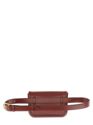 Valentino Garavani 9to5 Leather Pouch - Bordeaux