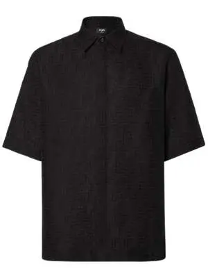 Fendi Oversized Short-sleeved Shirt Slim Fit - Nero