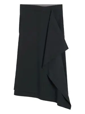 AMI Paris Wool "wrapped" Skirt - Charcoal