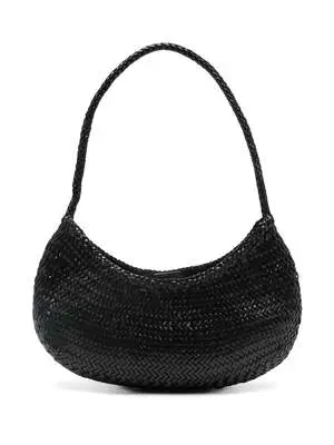 Dragon Diffusion Woven Leather Mini Shoulder Handbag - Black