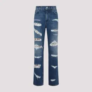 Dolce & Gabbana Distressed Cotton Jeans