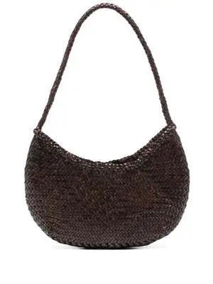 Dragon Diffusion Mini Leather Shoulder Bag With Magnetic Fastening 18 X 27 Cm - Brown
