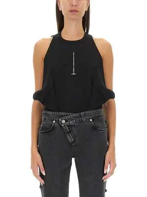Alexander McQueen Draped Armhole T-shirt - Black