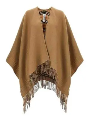 Burberry Reversible Check Wool Scarf For - Beige
